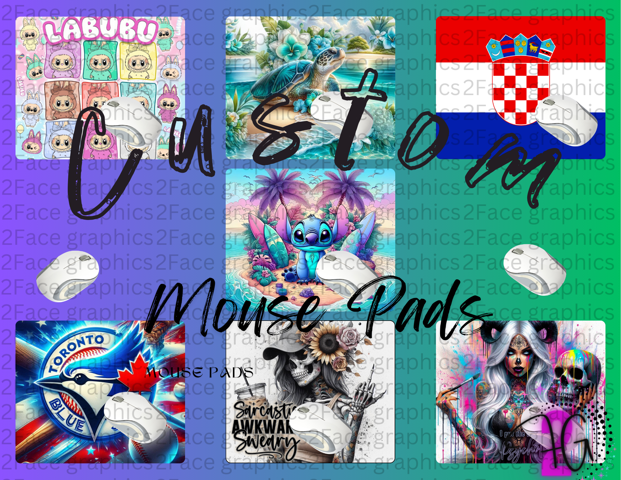 Custom Mouse Pads Now Available! – 2Face Graphics