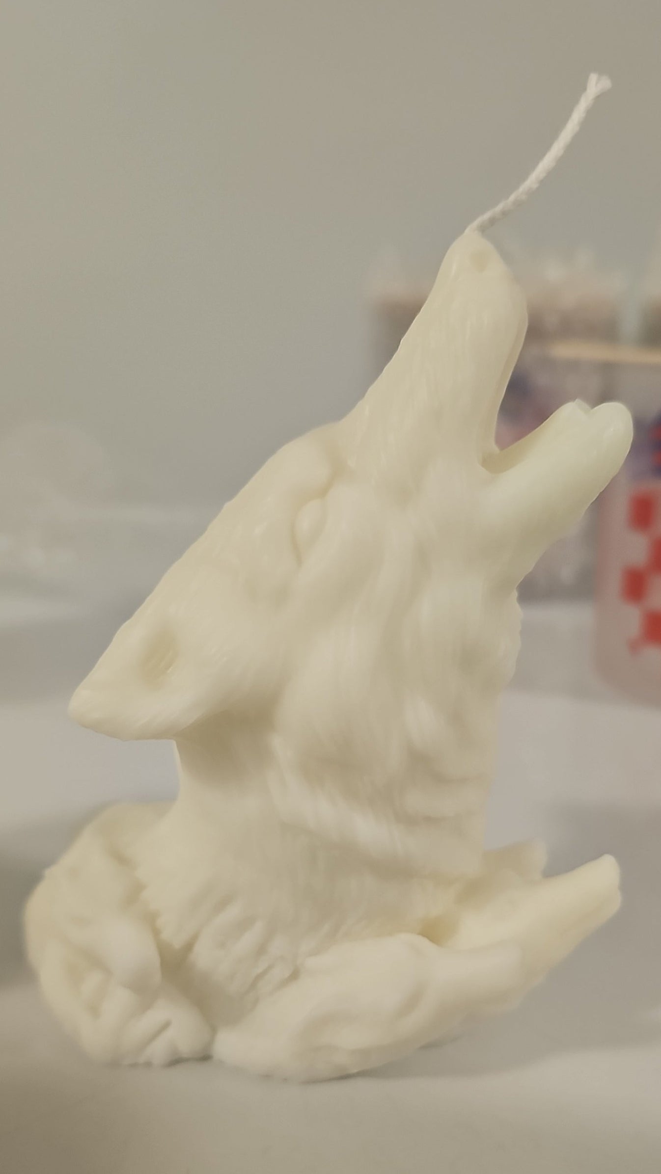 Wolf Candle Sculpture – 2Face Graphics